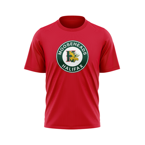 Halifax Mooseheads Circle Logo Red T-Shirt - Official Halifax ...